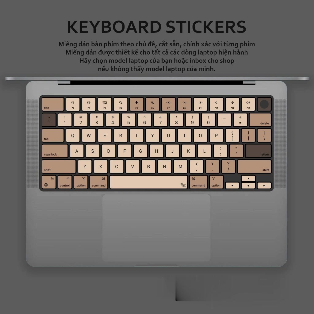Miếng Dán Trang Trí Bàn Phím Laptop Macbook 23 - Bản Nhiều Màu Đơn Giản ...