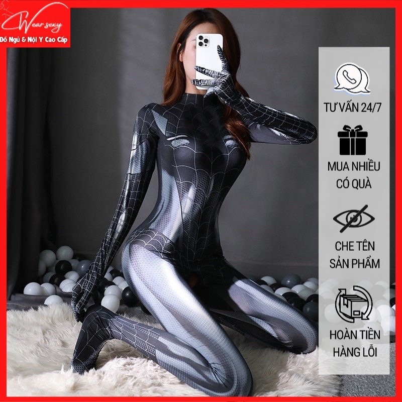 [SẴN] Bộ Đồ Hóa Trang Liền Thân Nữ Siêu Nhân Người Nhện Gợi Cảm Cám Dỗ [CWEAR.SEXY_ĐỒ NGỦ & NỘI ...