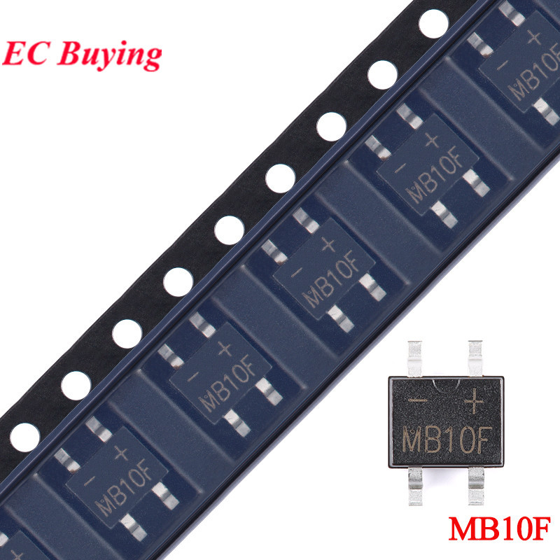 50 Cái / 10 Chiếc MB10F MB10 1000V 800mA 0.8A Bộ Chỉnh Lưu Cầu Diode Đa ...