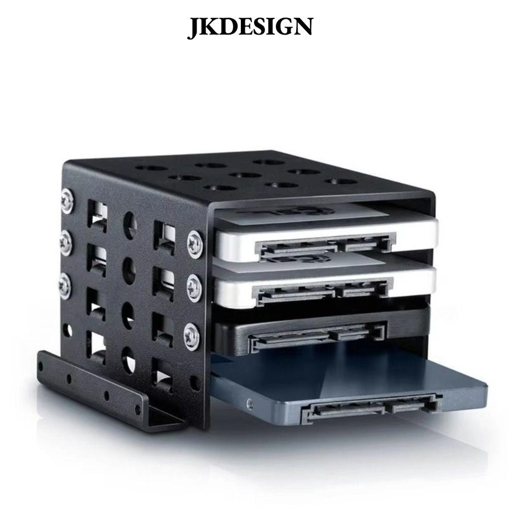 Giá đỡ đế JKDESIGN, có ốc vít Vỏ ổ cứng hợp kim nhôm, 2,5 Inch đến 3,5 Inch 4 vịnh Phụ kiện khay ...