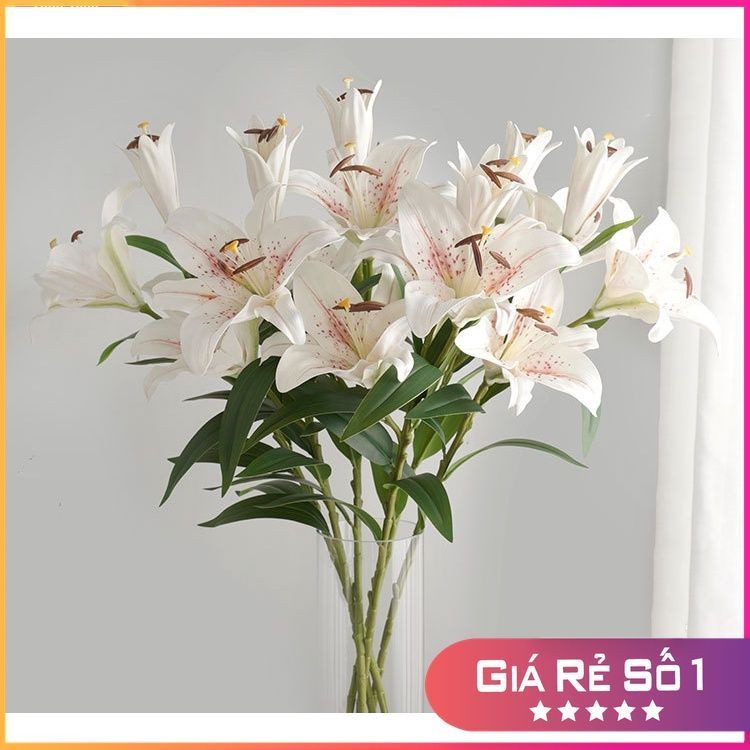 Hoa Ly Size lớn 21cm Chất liệu PU cao cấp - Hàng loại 1 y hệt ảnh - Hoa ...