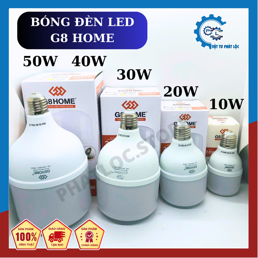 Bóng đèn led G8 HOME 50W 40W 30W 20W 10W chính hãng tản nhiệt nhôm siêu ...