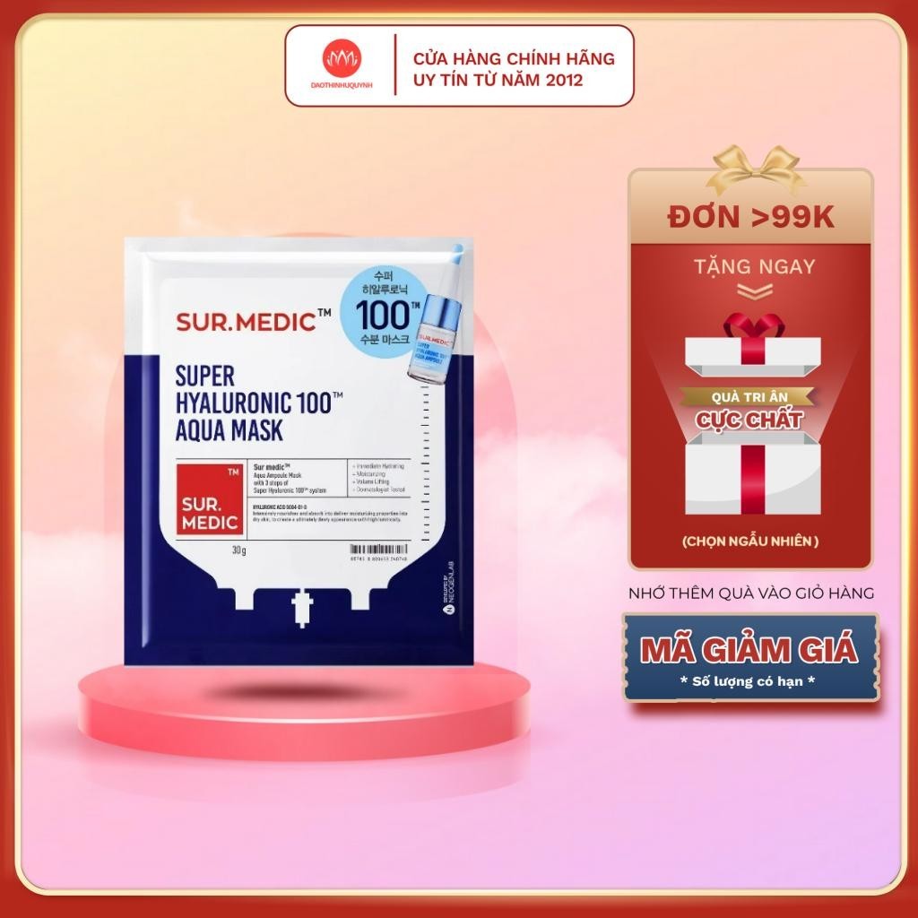 Mặt nạ Sur.medic cấp nước - mask Surmedic miếng cấp ẩm siêu tốc Super ...