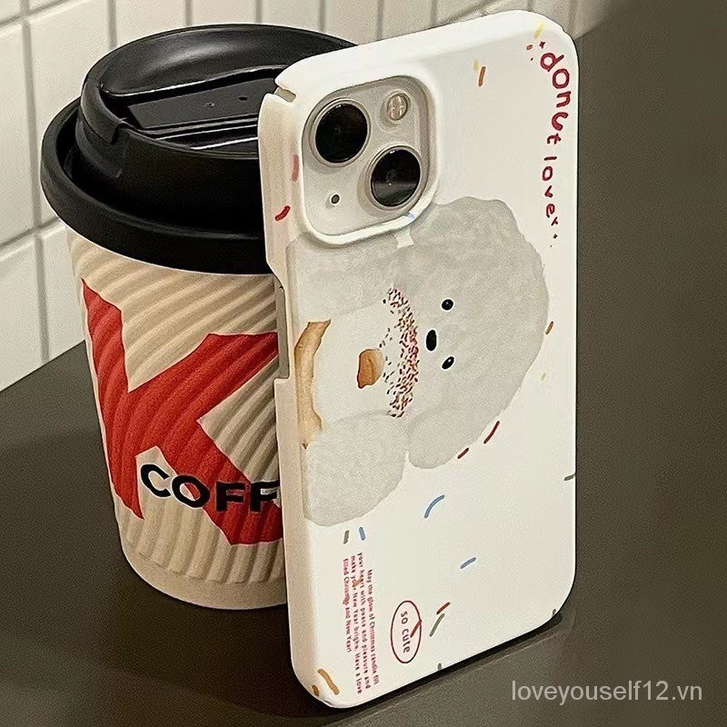 Cún con và bánh cho Apple iPhone 15, 11, 12, 13, 14, 16 Pro MAX, 7Plus, 8Plus, 11Pro, 13Pro, X ...