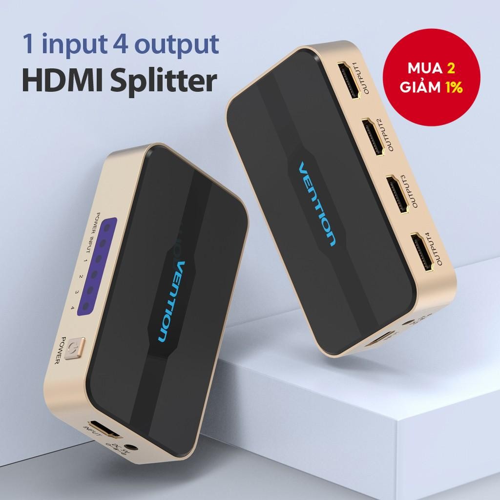 Bộ chia HDMI New Vention 4KHD 1 vào 4 ra | Shopee Việt Nam