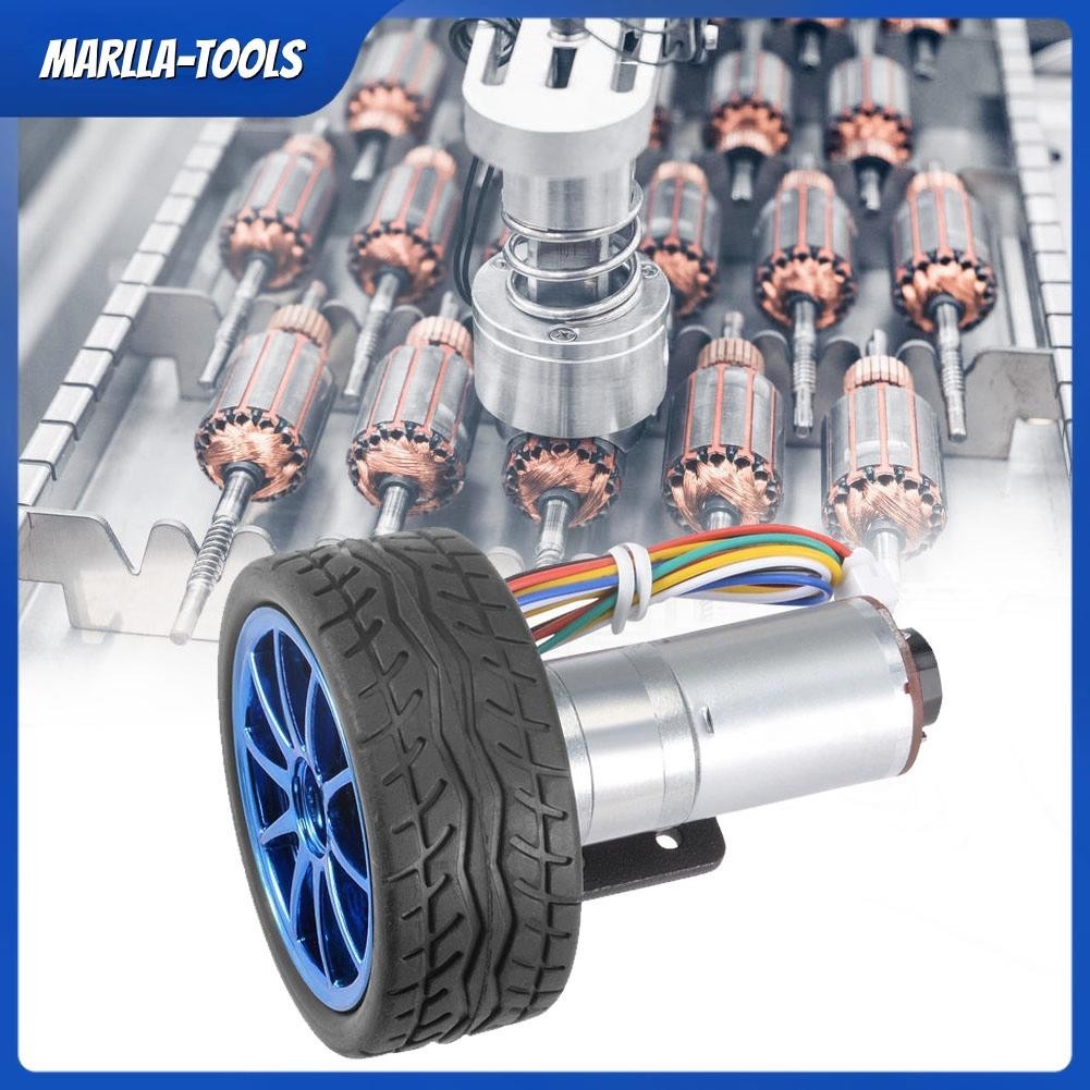 MARLLA-Tools Bộ động cơ Robot Bánh xe ô tô Bộ mã hóa DIY Gear 65mm ...
