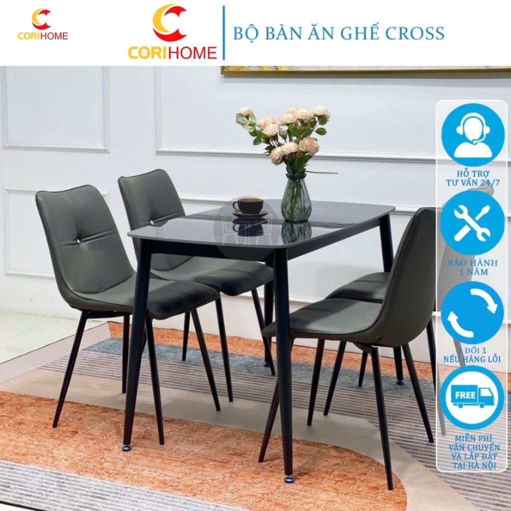 Bộ Bàn Ăn Ghế Cross, Cori Home Hàng Nhập Khẩu Cao Cấp | Shopee Việt Nam
