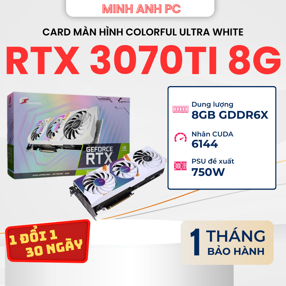 VGA Card Màn Hình RTX 3070 Ti Ultra White 8GB | Shopee Việt Nam