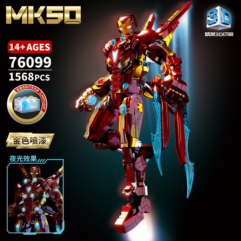Khối xây dựng Iron Man⭐1500 + Chiếc MK50 / 85 & Patriot Mecha Robot Lego Marvel Avengers Cậu Bé ...