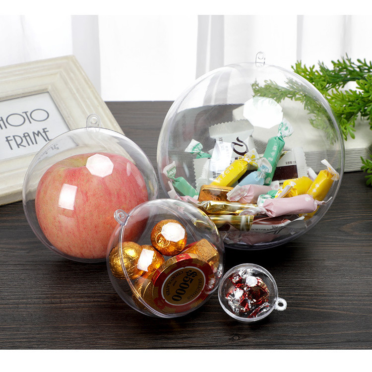 【ABD】3-10cm trong suốt nhựa acrylic tròn trứng bóng tiệc cưới kẹo chim ...