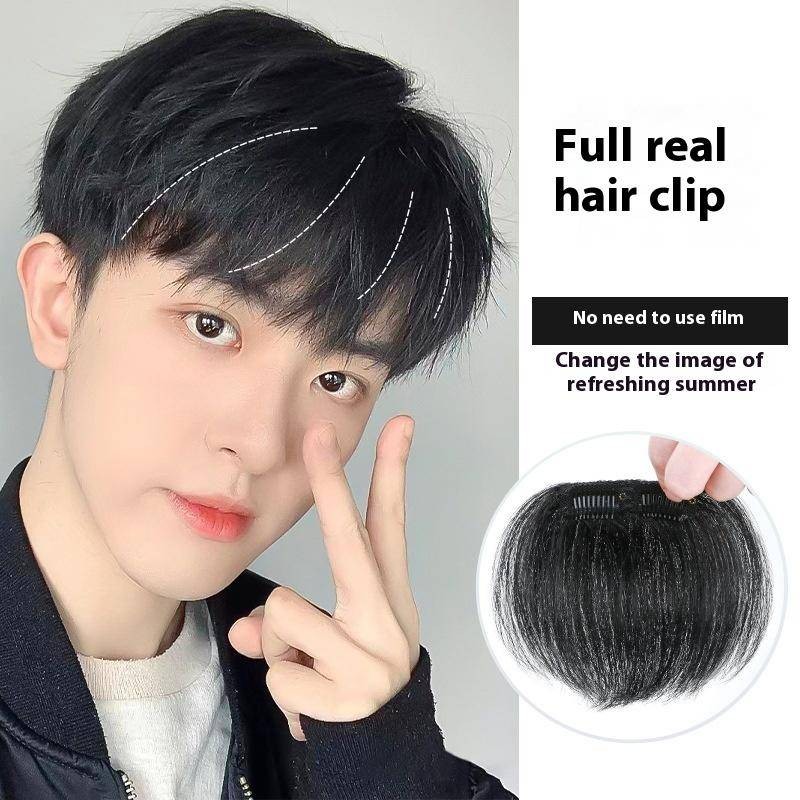 Loại M Nam Toupee Tóc Tự Nhiên Trán Dây Tóc Phía Trước Tóc Có Kẹp Cho ...