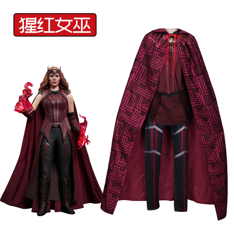 Phim Marvel Bộ Truyền Hình Mỹ Wanda Phantom Cos Trang Phục Crimson ...