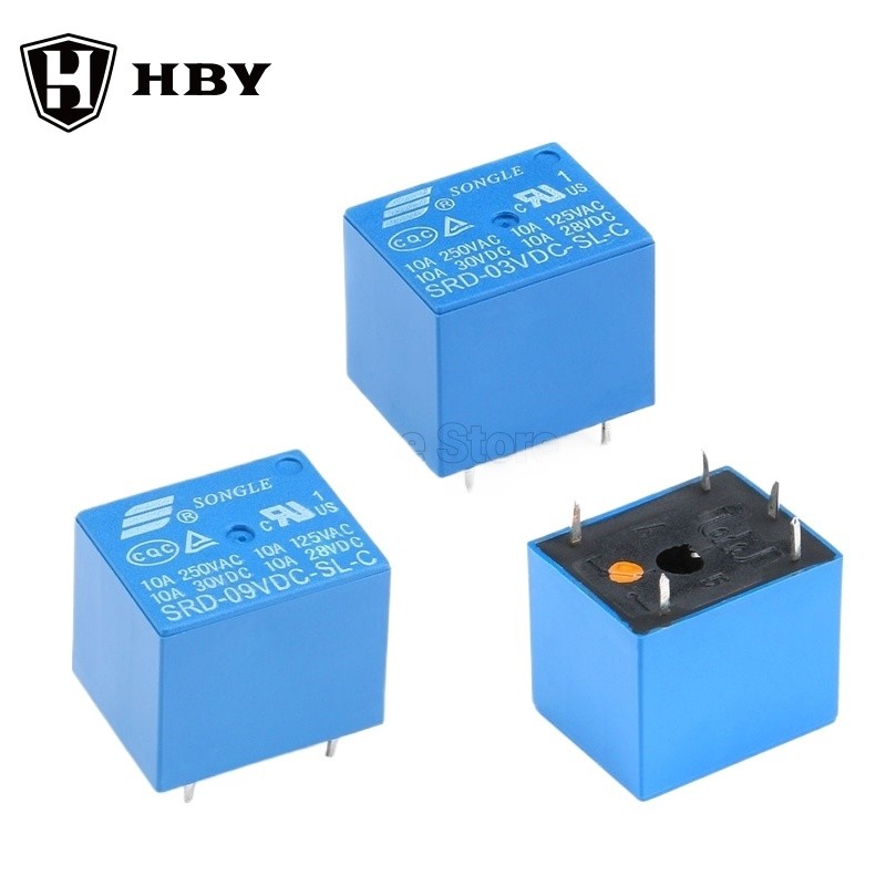 1 Chiếc Rơ Le T73 SRD Rơ Le 3V 5V 9V 12V 24V 10A 250VAC 4Pin 5Pin | Shopee Việt Nam