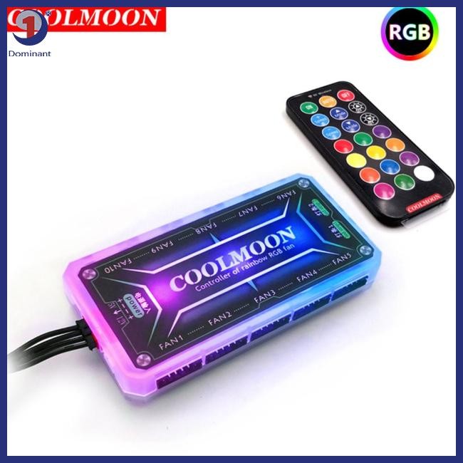 Bộ điều khiển từ xa Dominant Coolmoon RGB Dc12v 5a Bộ điều khiển quạt ...