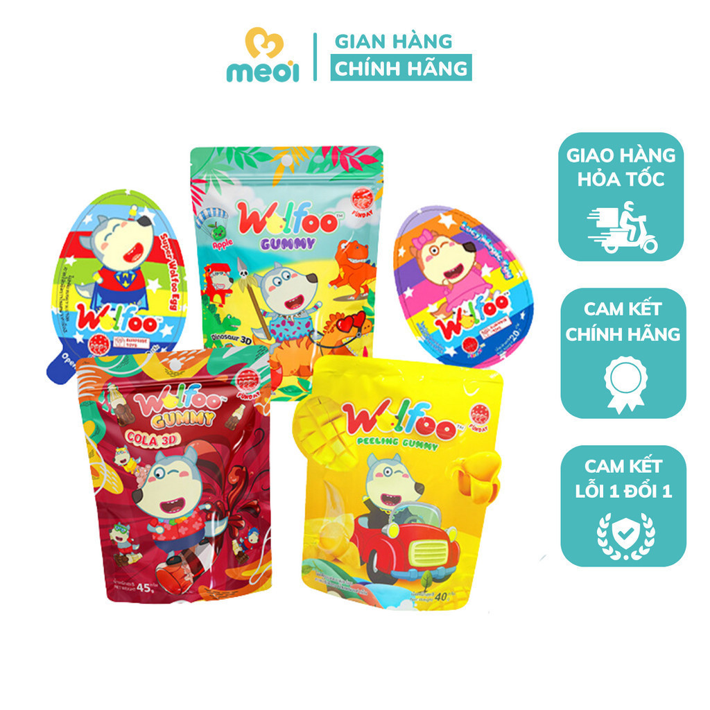 Kẹo dẻo Wolfoo các vị, trứng socola Wolfoo | Shopee Việt Nam