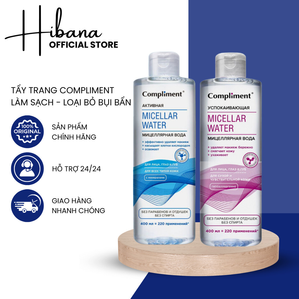 Nước Tẩy Trang Compliment Micella Water giúp loại bỏ bụi bẩn làm sạch ...