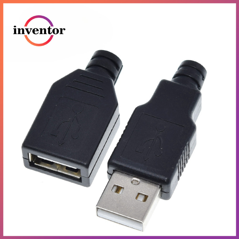 [5 BỘ] Đầu nối ổ cắm USB 4 chân Type A Nam + Đầu nối ổ cắm USB 4 chân ...