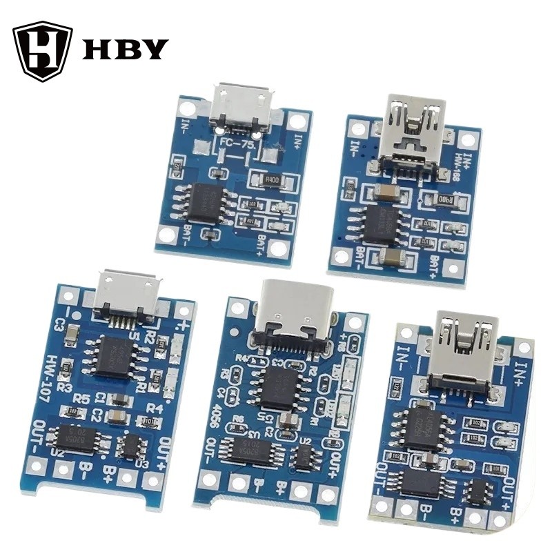 Type-c / Micro / Mini USB 5V 1A 18650 TP4056 Mô-đun sạc pin Lithium ...