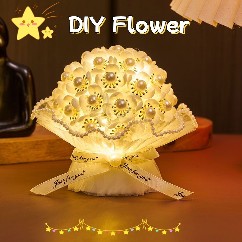 Diy Hoa Đèn Hoa Hồng Bó Hoa Đêm Chất Liệu Gói Ins Handmade Sáng Tạo Quà ...