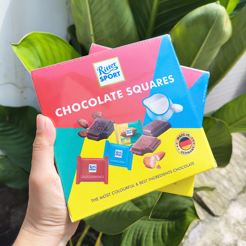 Socola Hộp Giấy Tết Ritter Sport Chocolate Squares Hàng Đức 90g ...