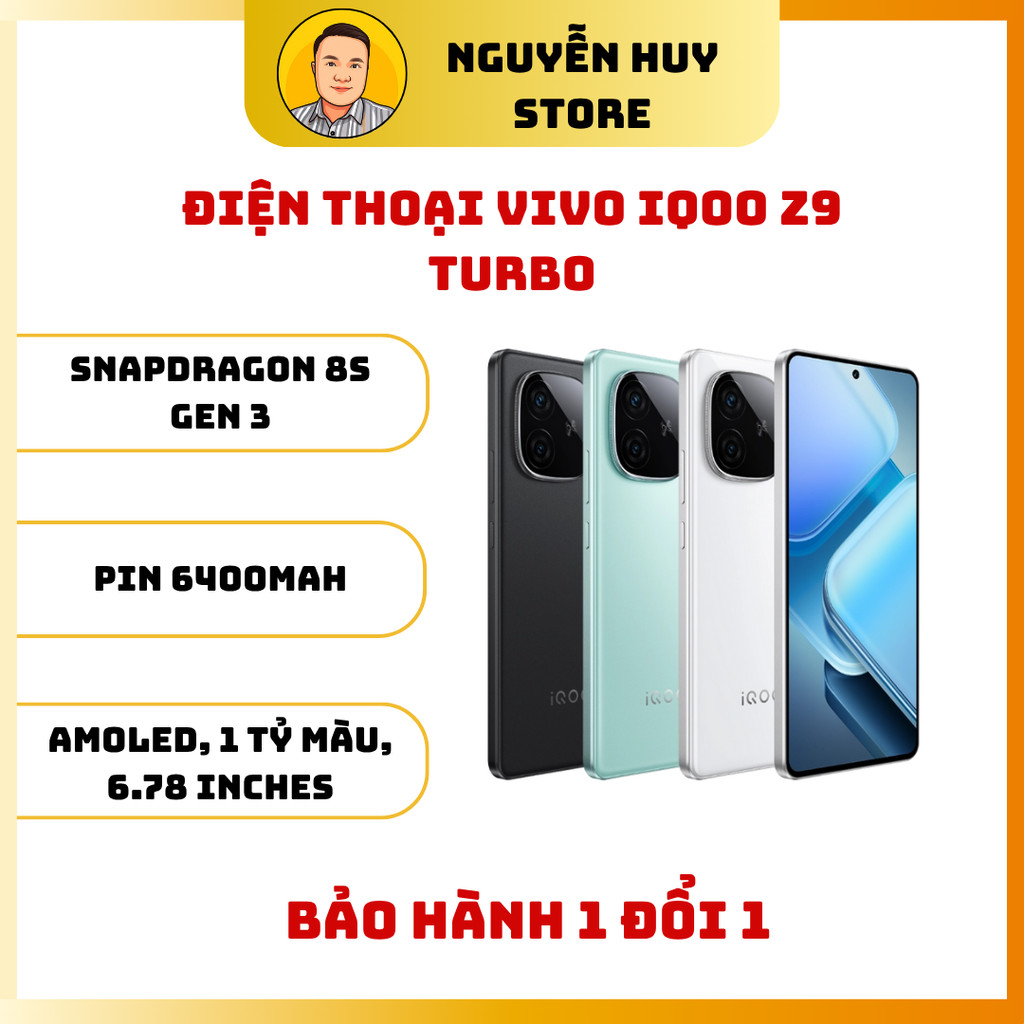 Điện Thoại Vivo iQOO Z9 Turbo 5G - Snapdragon 8s Gen 3 - BH 1 Đổi 1 - NGUYỄN HUY STORE | Shopee ...