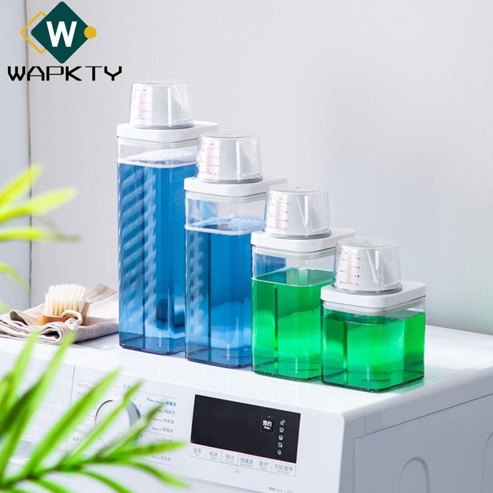 Chai đựng bột giặt WAPKTY, Hộp đựng bột giặt 700 / 1100 / 1500 / 1900ml kín, bền với cốc đo ...