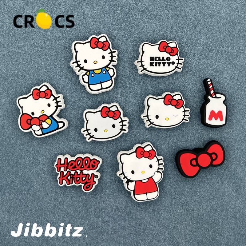 Jibbitz Crocs Charm Belt Buckle Trang trí giày Phụ kiện Pvc Mèo Hello ...