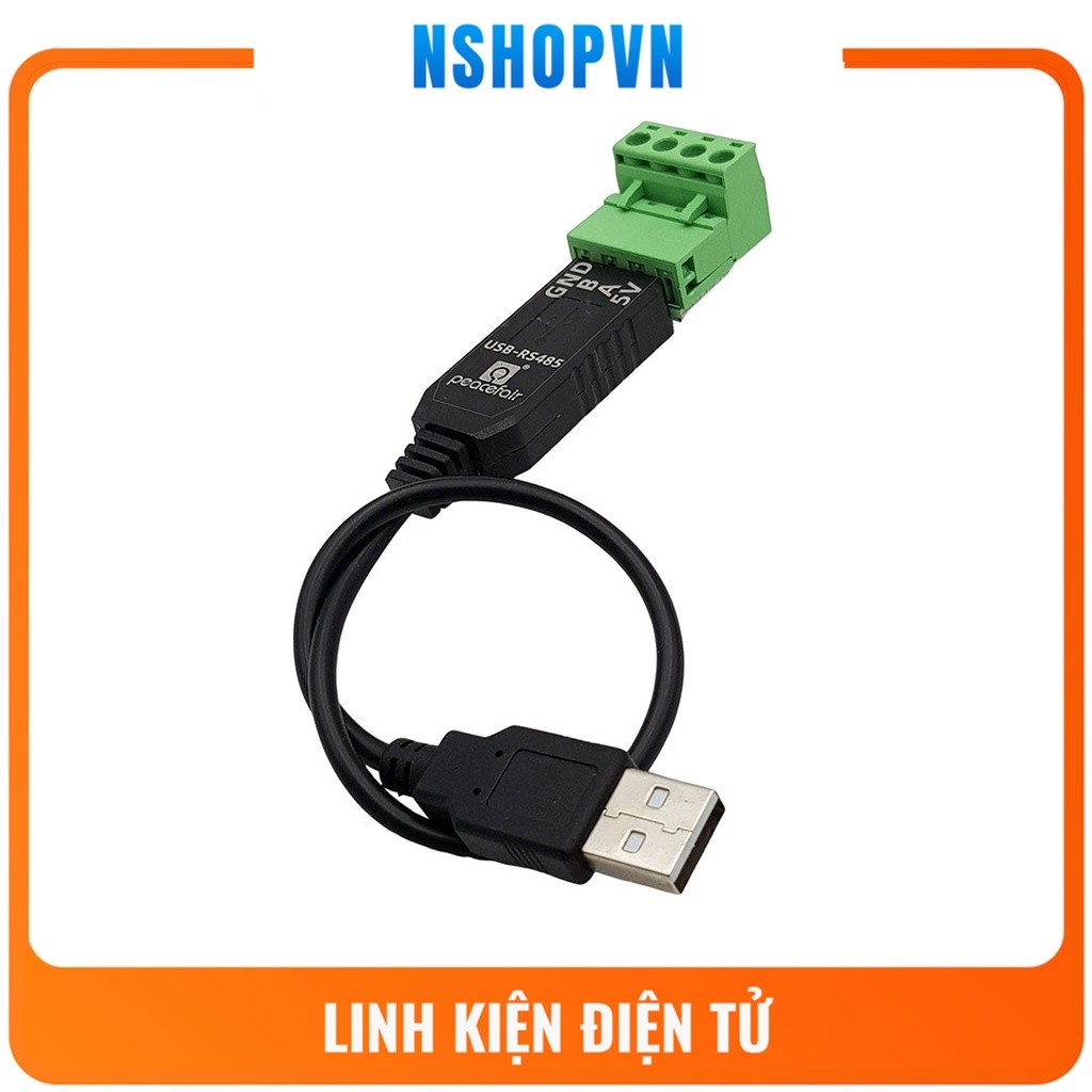 Cáp chuyển đổi giao tiếp RS485 sang USB Peacefair, USB to RS485 ...