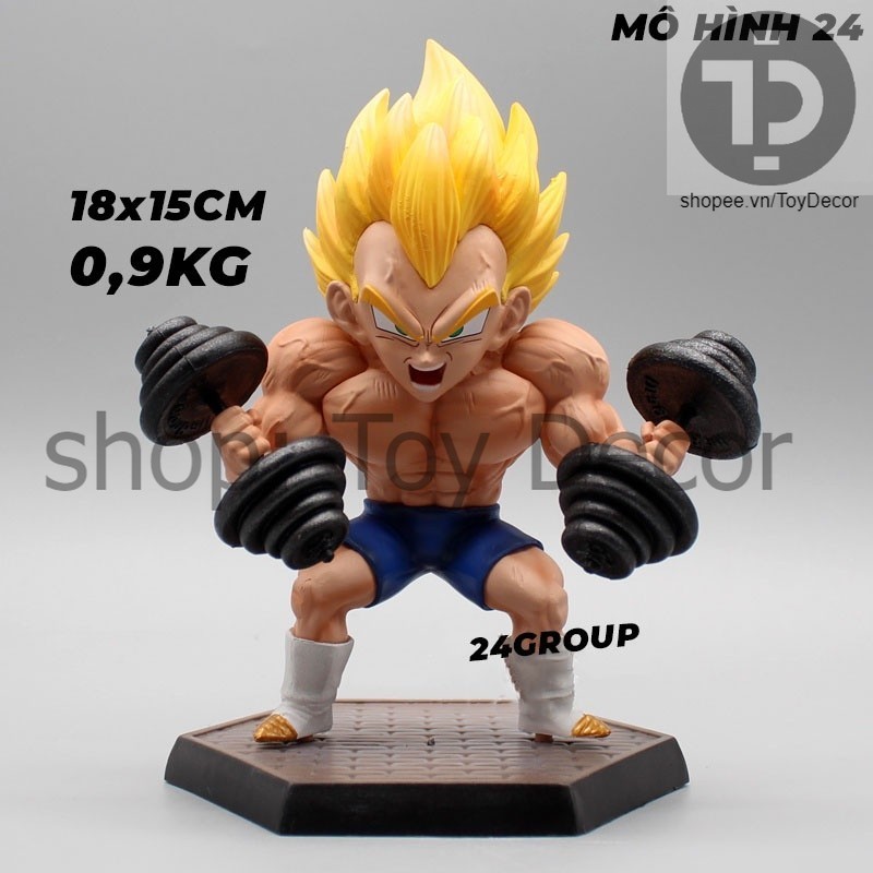 Mô hình tượng nhân vật CAO CẤP VEGETA tập tạ Kích cỡ to hàng đẹp CADIC ...
