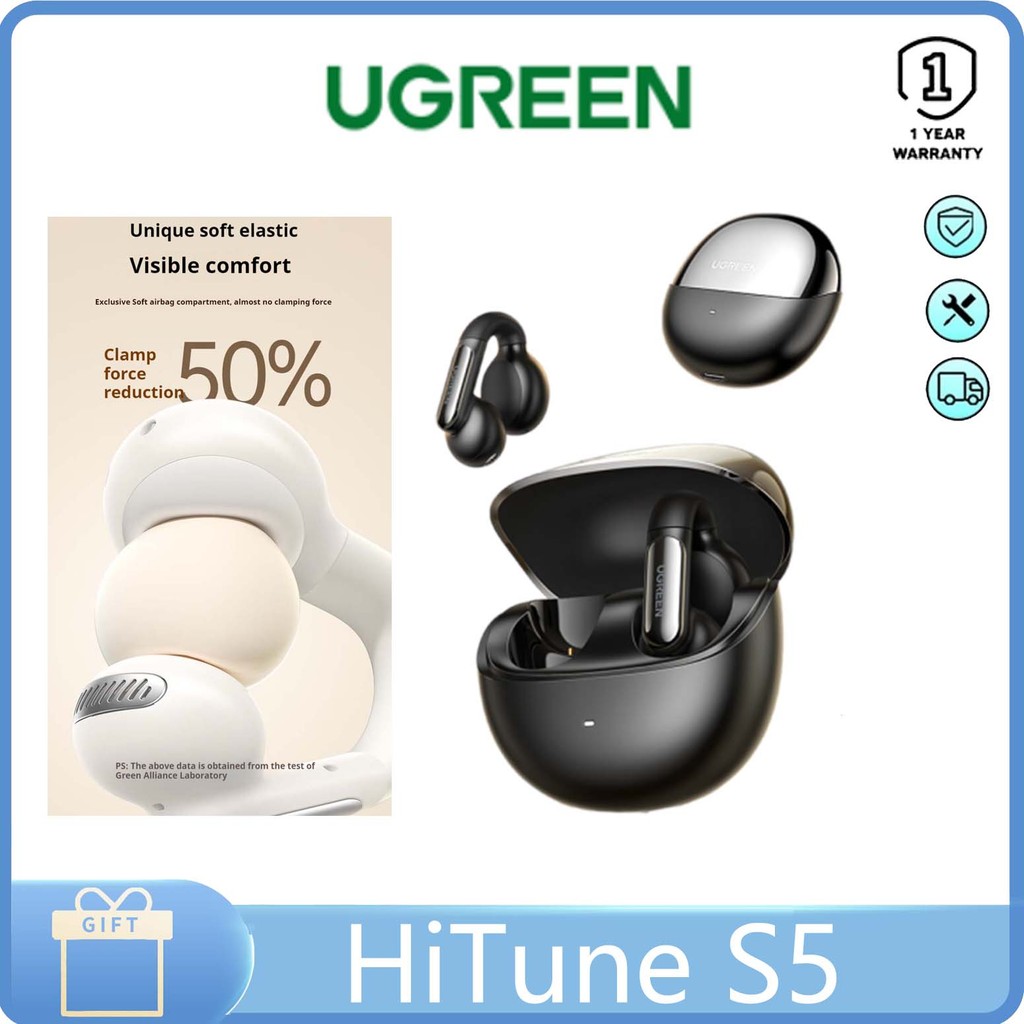 UGREEN HiTune S5 Bluetooth Headset Air conduction wireless ear clip ...