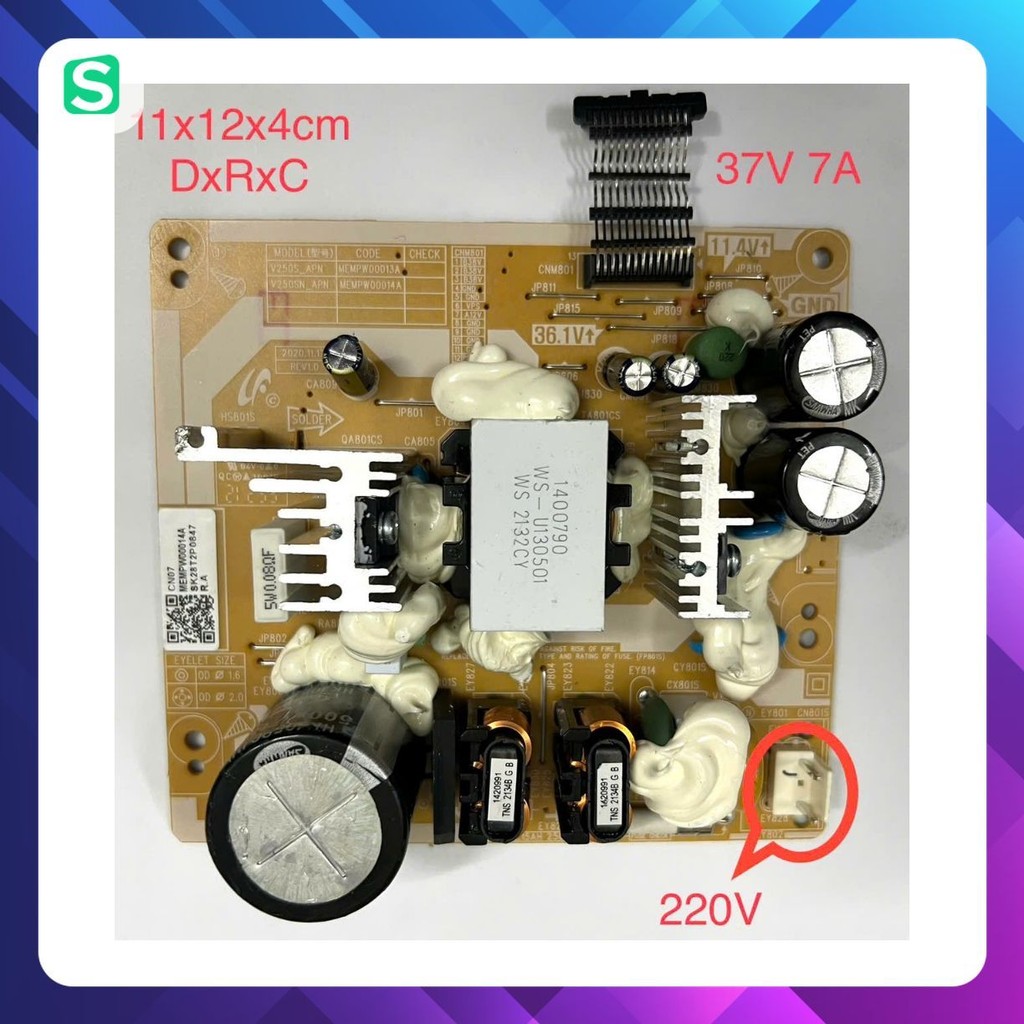 NGUỒN loa soundbar samsung . 20V 7A , 21V 7A , 24V 7A , 30V 7A , 37.5V 7A zin ( phụ 12V 1.5A ...