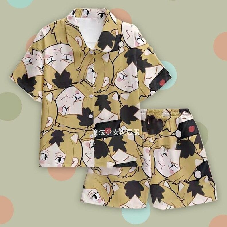 Anime Kenma Kozume Setter Bộ đồ ngủ ngắn tay Haikyuu!! Bộ quần áo ngắn ...