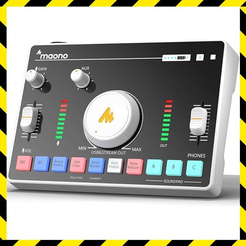 MAONO Audio Mixer Audio Interface XLR Connection Podcast Stereo Mixer ...