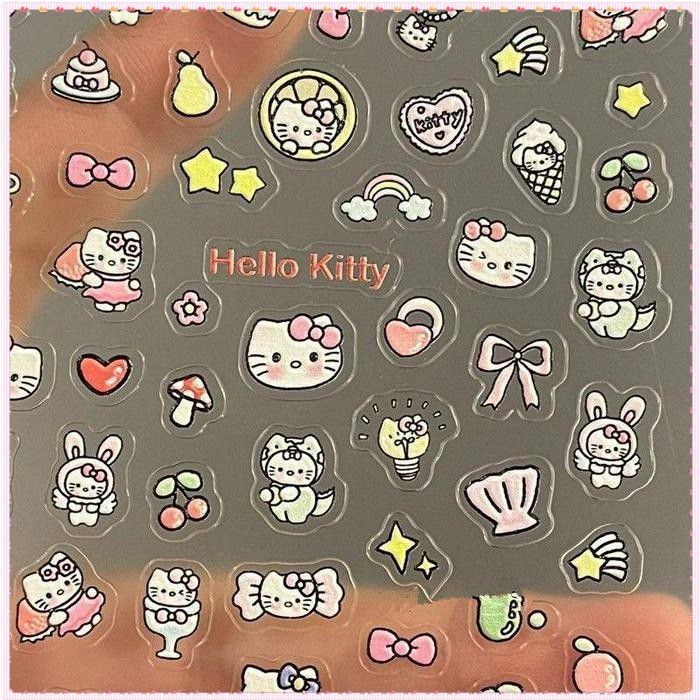 Nghệ thuật làm móng Hello Kitty Miếng dán móng tay hoạt hình dễ thương ...