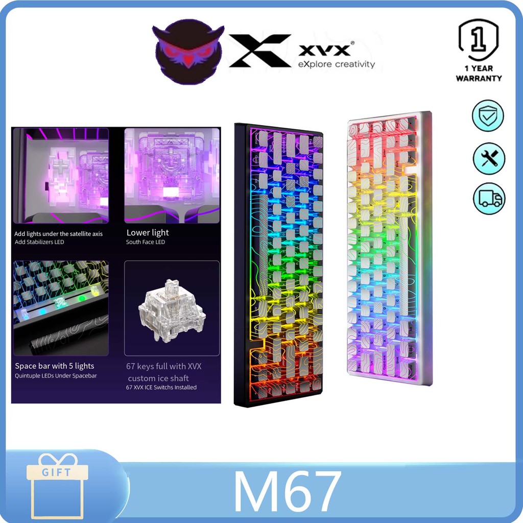 XVX M67 Light Myth Reserve Mechanical Keyboard IMD Contour 2.0 Keyboard ...