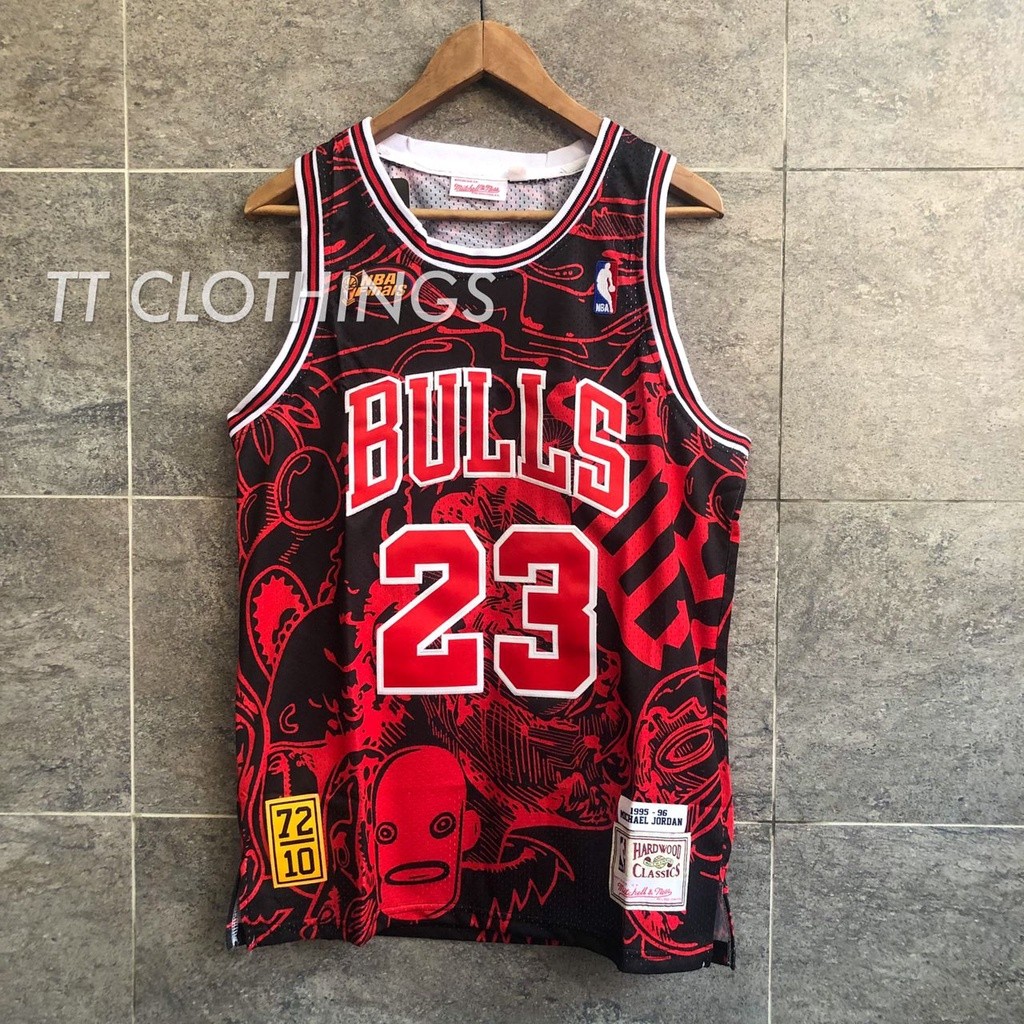 Michael Jordan #23 x Hebru - Áo Bóng Rổ NBA Singlet Đặc Biệt Màu Đỏ ...