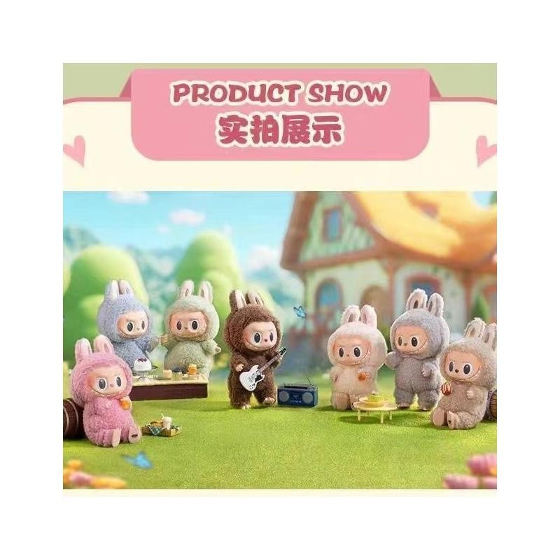 Labubu hình trái tim macaron keo búp bê sang trọng đồ chơi móc chìa ...