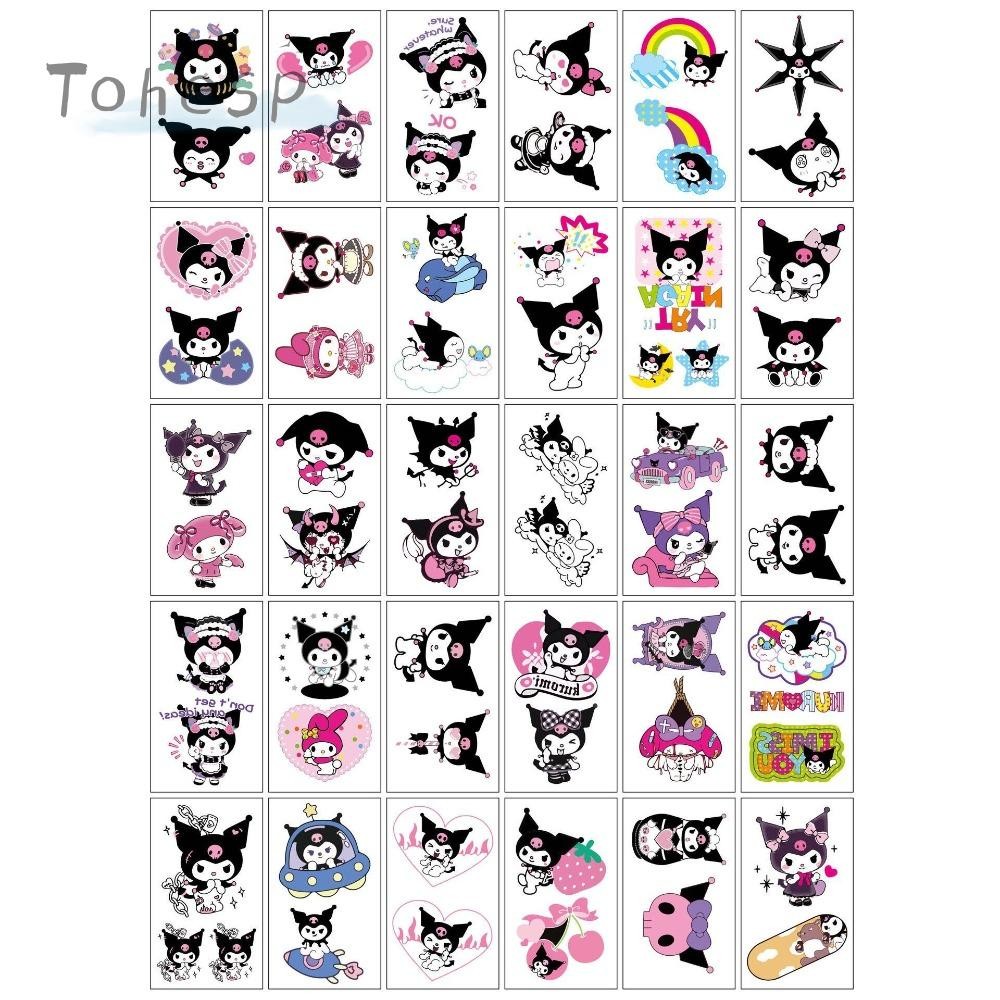 Thesp Hình xăm tạm thời, Nhãn dán hoạt hình dễ thương Kuromi, Nhãn dán ...