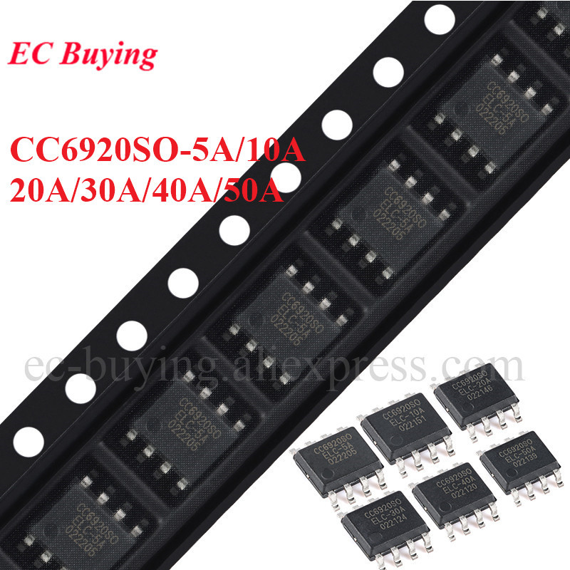 Cc6920 6920 CC6920SO-5A 10A 20A 30A 40A 50A SOP-8 Hiệu ứng Hall Cảm biến hiện tại Điện áp cách ...