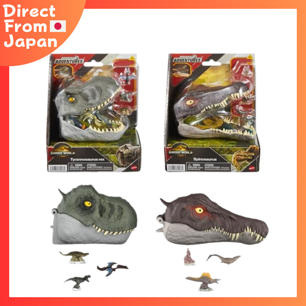 Mattel Jurassic World Micro Compact Head Assortment T-Rex Spinosaurus ...