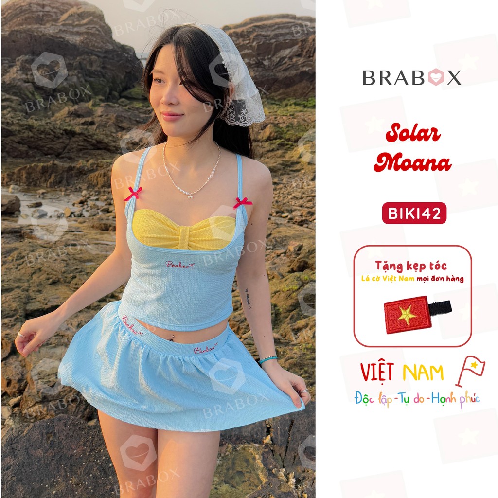 Set bikini váy bồng Solar Moana kèm chân váy BRABOX BIKI42 | Shopee Việt Nam