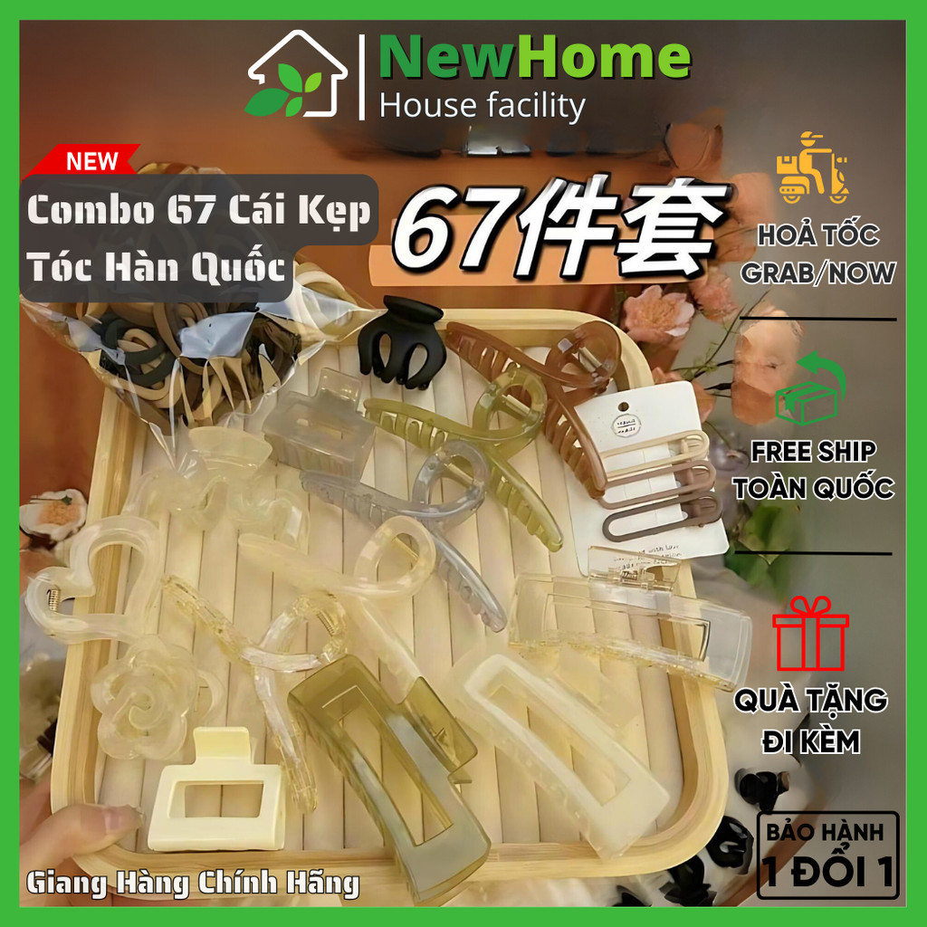 Set 67 Cái Kẹp Tóc Càng Cua + Chun Cột Tóc Hàn Quốc Siêu Xinh Cho Chị ...