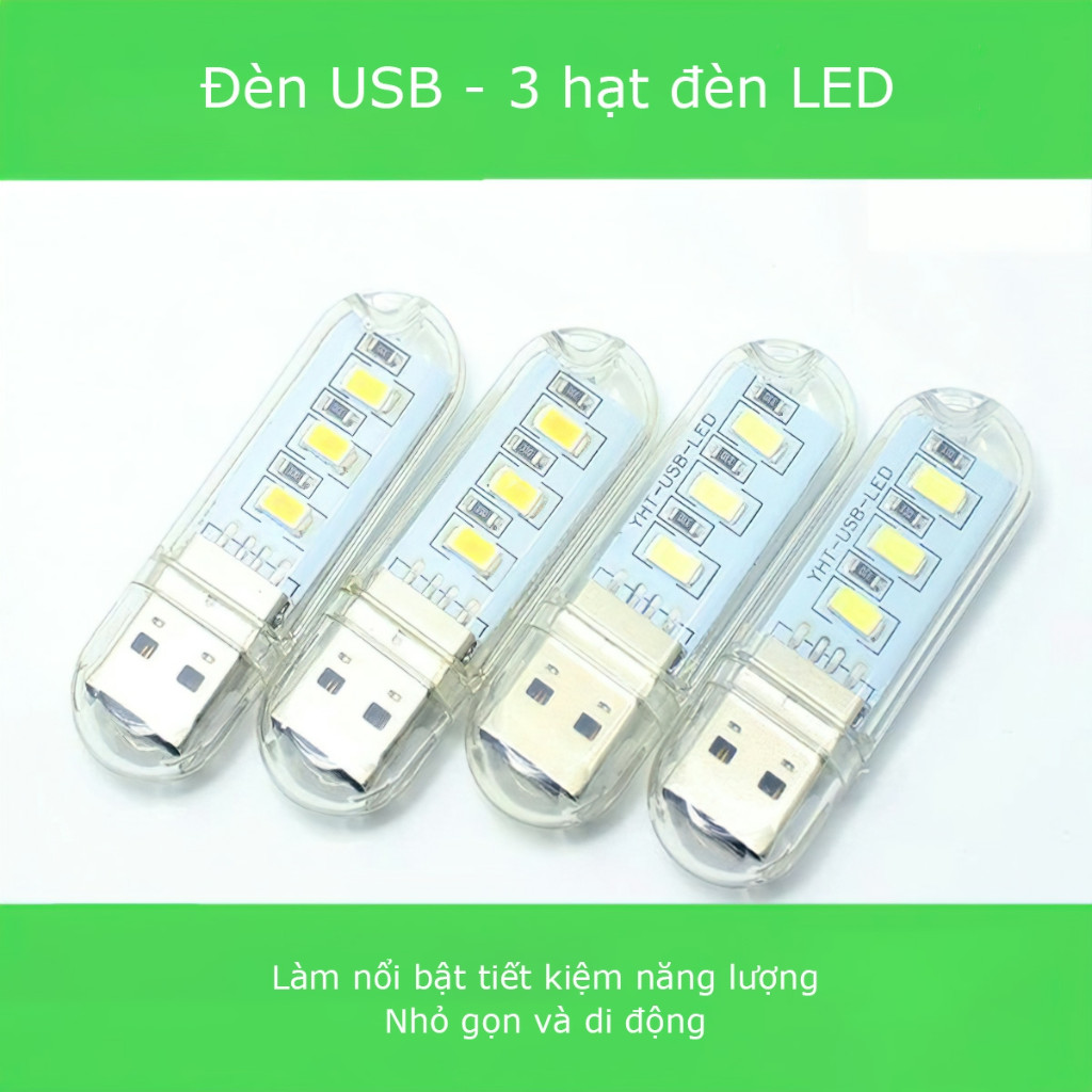Đèn Led USB siêu sáng dùng sạc dự phòng sạc điện thoại đèn phượt đèn ...
