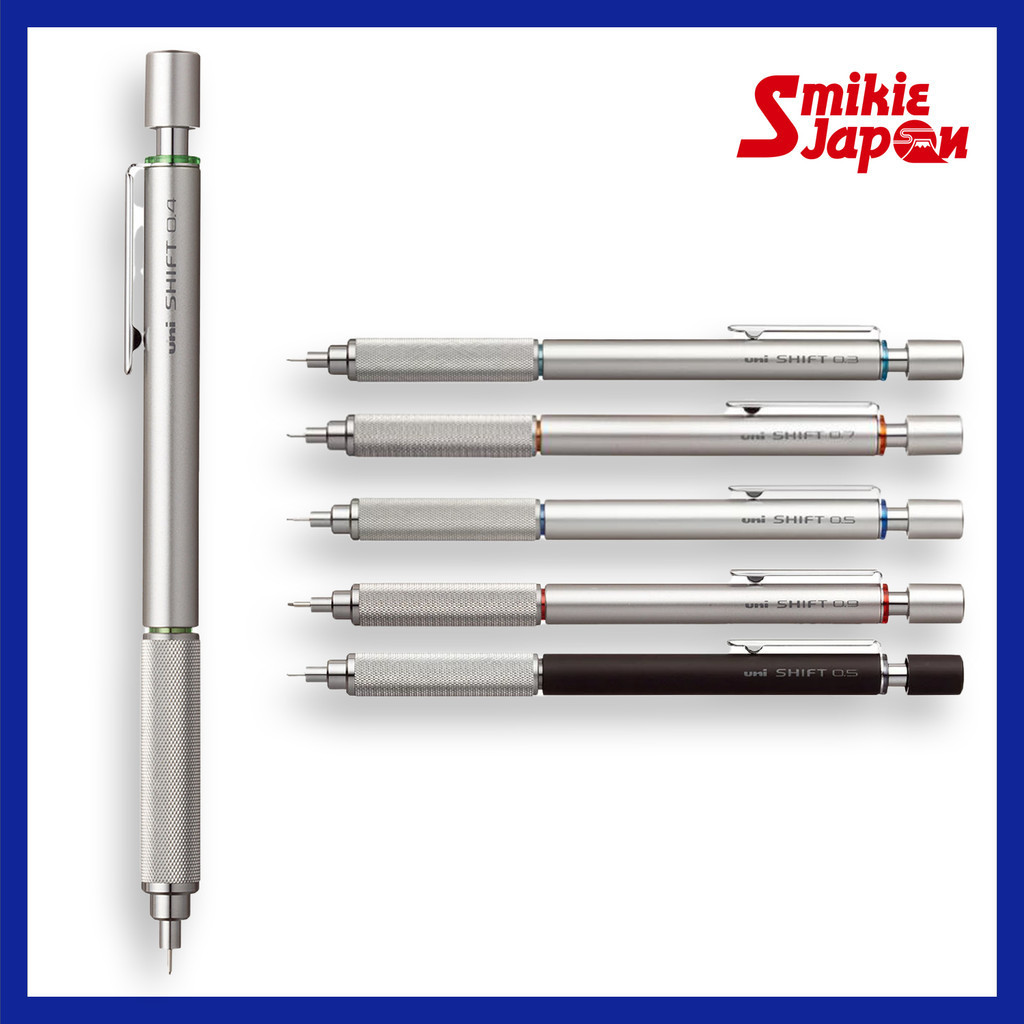 UNI SHIFT Fully Metal Mechanical Pencil 0.3mm Silver/ 0.4mm Silver/ 0 ...