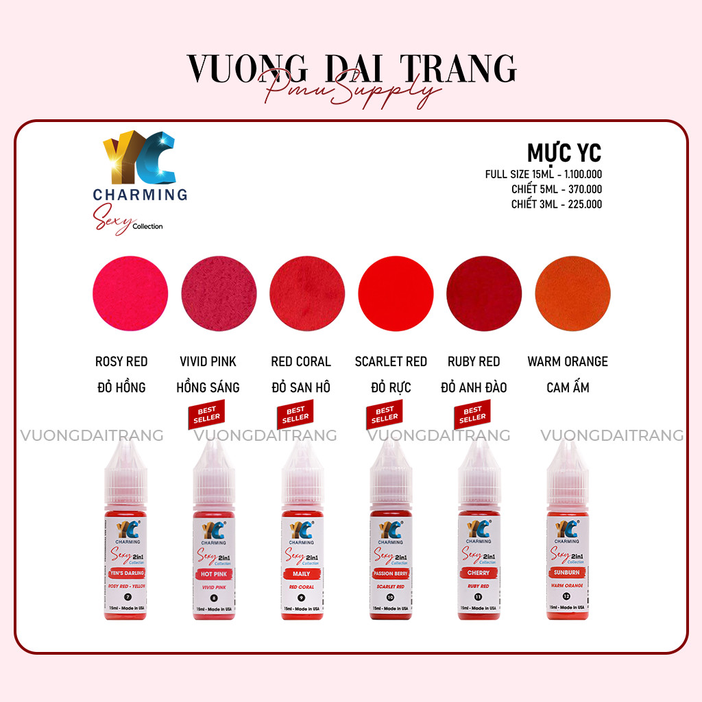 Dcpx Vương Đài Trang chính hãng - [ CHÍNH HÃNG ] Mực YC 2in1 Sexy Collection 5m, fullsize 15ml ...