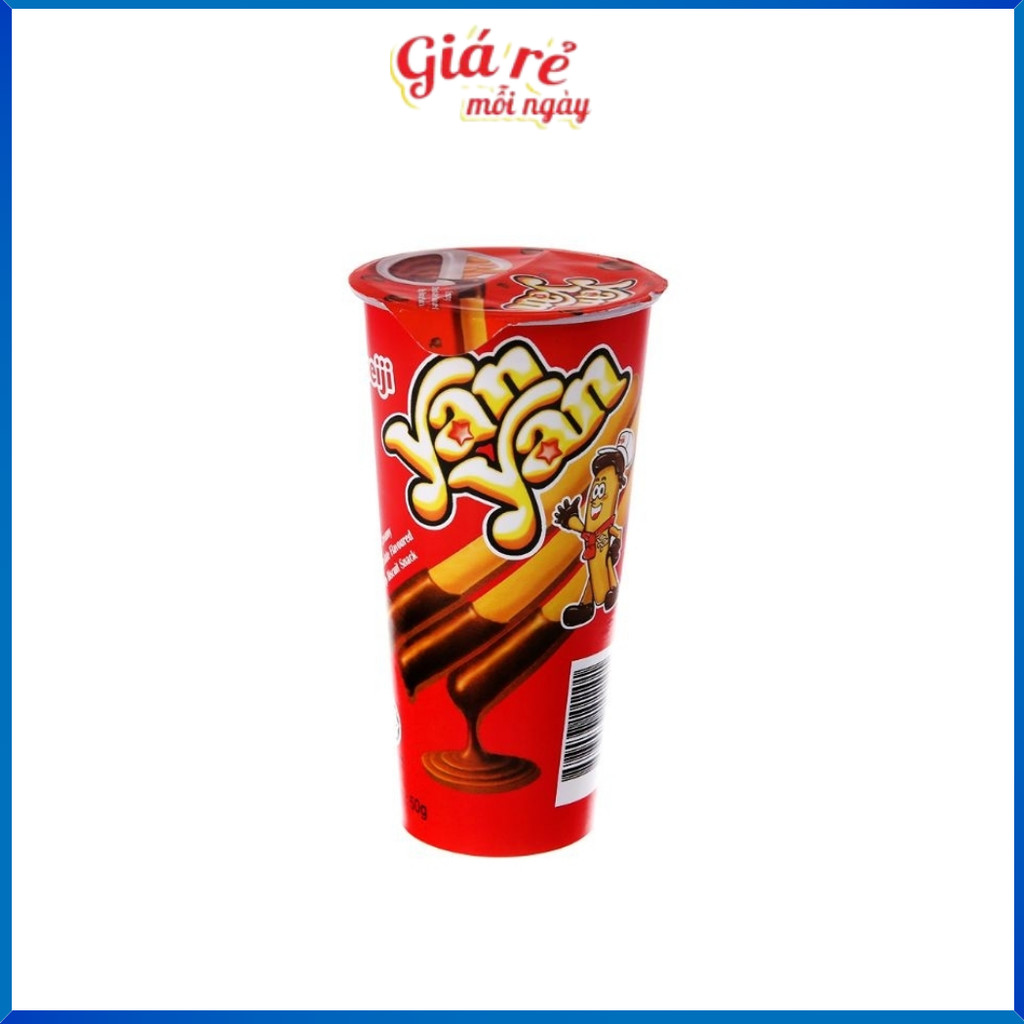 Bánh Que Yan Yan Meiji Chấm Socola Dâu Vani 50g | Shopee Việt Nam