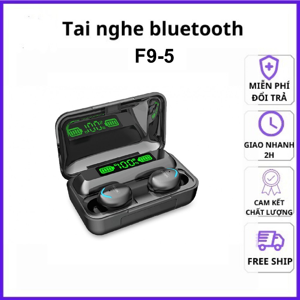 Tai nghe bluetooth 5.1 Amoi F9 PRO hàng chính hãng, kén sạc 3500 mAh ...