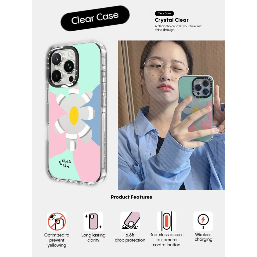 CASECASE X KinA & TAm Wallflower Case Impact Clear Magnetic Hút cho ...