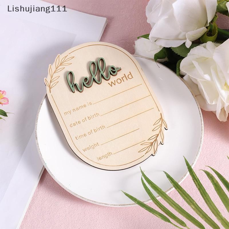 LIS Baby Announcement Sign, 5,91x4.13 Inch Gỗ Thông Báo Sơ Sinh Ký ...