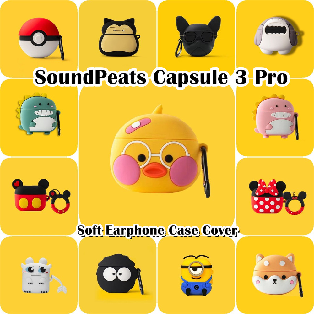 【Hot sale】Cho SoundPeats Capsule 3 Pro ốp tai ng Case sáng kiến Vỏ Bảo Vệ Hộp Sạc Tai Nghe NO.1 ...